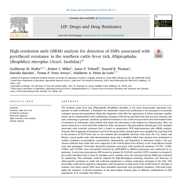 Pyrethroid resistance in southern cattle fever ticks